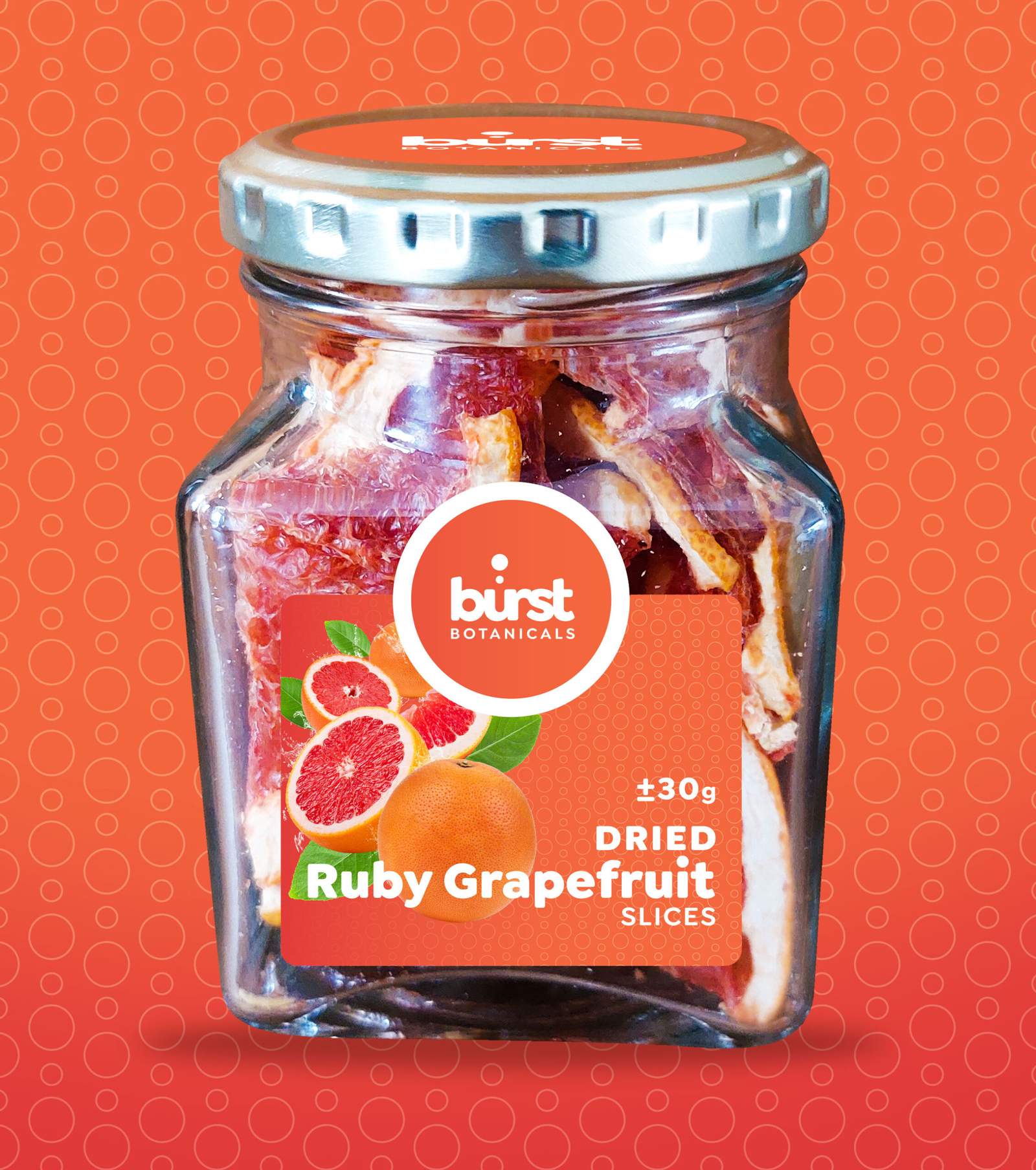 Dried Ruby Grapefruit Slices | Burst Botanicals